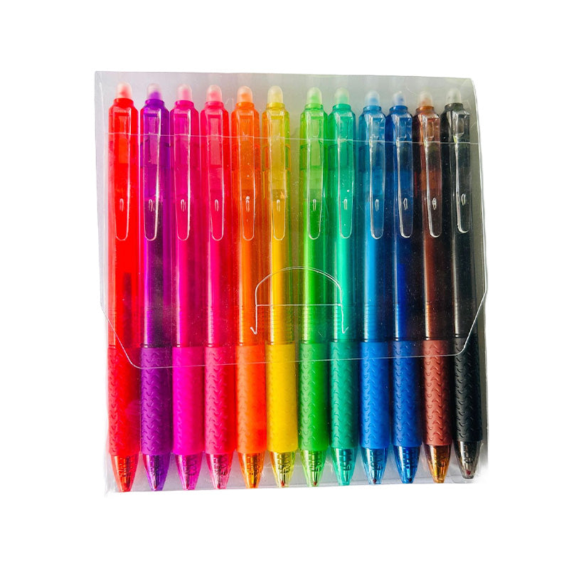 Multi-Coloured Erasable Gel Pens (12 pcs) – charm-cart